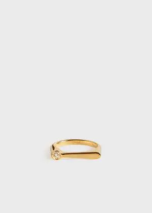 TOTEME Signet Diamond Midi Ring 18kt