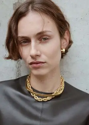 TOTEME Signature Hinged Collar - Gold
