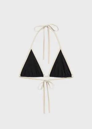 TOTEME Stripe Tie Bikini Top