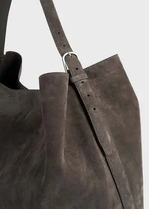 TOTEME Belted Suede Tote