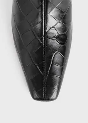 TOTEME Croco-embossed Mid-heel Boots