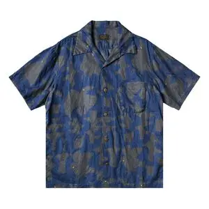 Kapital French Cloth Linen Guiding Light Aloha Shirt - Blue