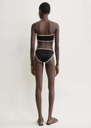 TOTEME Stripe Edge Strapless Bikini Top