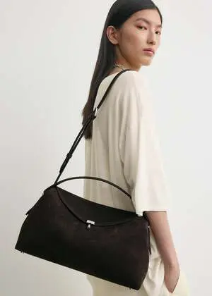 TOTEME T-lock Suede Top Handle