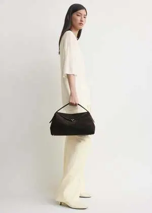 TOTEME T-lock Suede Top Handle