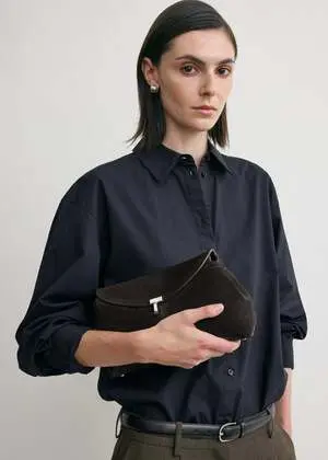 TOTEME T-lock Suede Clutch