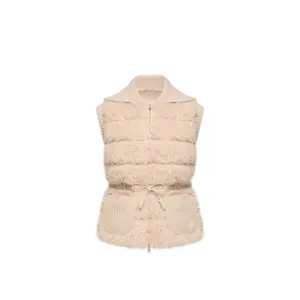 Moncler Wool & Cashmere Blend Down Gilet - Beige