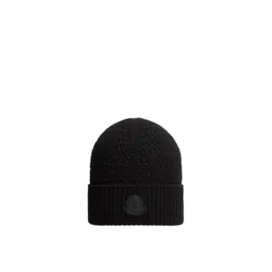 Moncler Cashmere Blend Beanie - Black