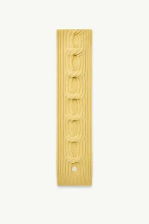 Moncler Chain Knit Wool & Cashmere Scarf - Yellow