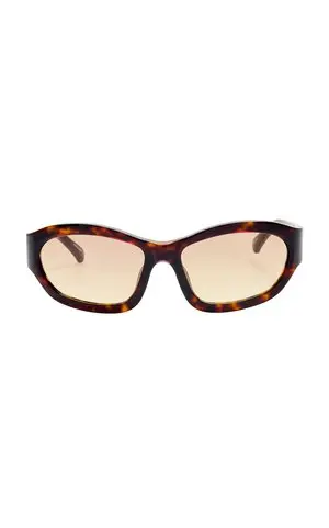 Dries Van Noten Square Frame Acetate Sunglasses - Yellow