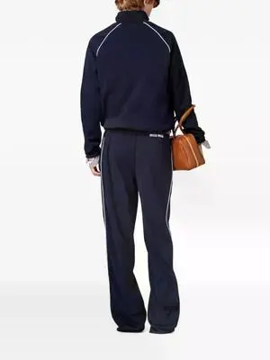 Miu Miu Logo Detail Zip-fastening Sweatshirt