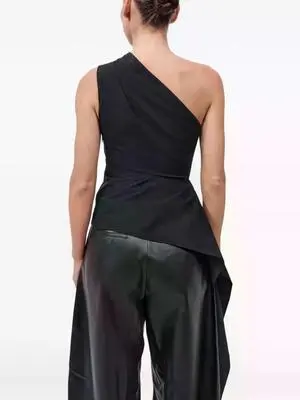 ST. AGNI Asymmetrical One-shoulder Draped Top