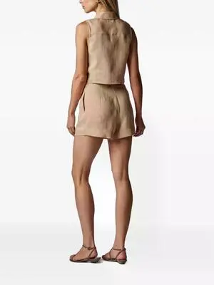 HEVRON Sleeveless Cropped Shirt