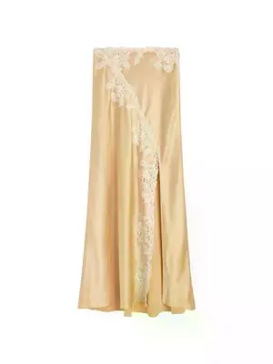 BY MALENE BIRGER Erika Lace-trim Skirt - Neutrals