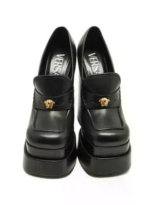 Versace Leather Medusa Motif Pumps