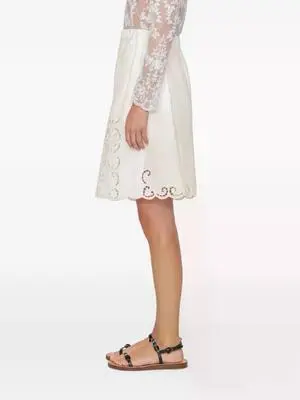 Sea Broderie Anglaise Scalloped Hem Shorts
