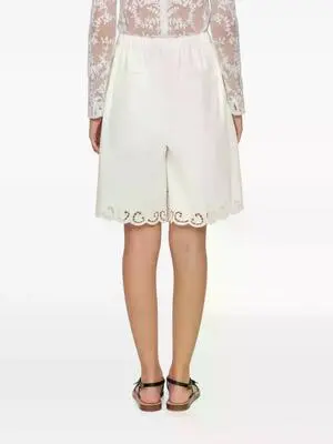 Sea Broderie Anglaise Scalloped Hem Shorts