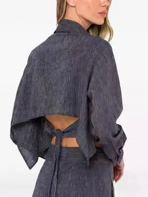 JBQ Striped Open-back Shirt