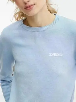 2ND DAY Embroidered Crew Neck Sweater