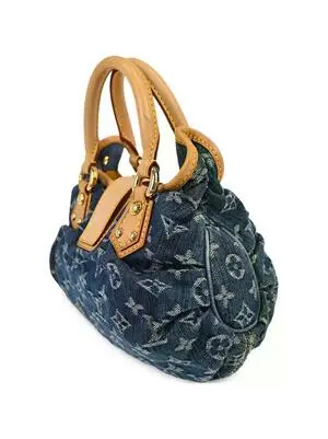 LOUIS VUITTON Monogram Denim Pleaty Handbag
