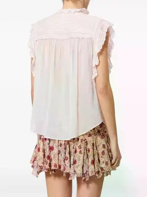 MARANT ETOILE Sleeveless High Neck Top With Ruffled Detailing