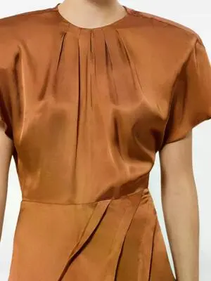 Isabel Marant Étoile Namsha Pleated Satin Dress