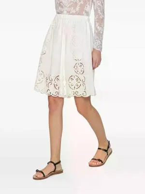Sea Broderie Anglaise Scalloped Hem Shorts