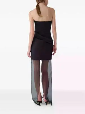 Carolina Herrera Strapless Organza Skirt Gown