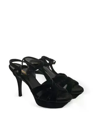 Saint Laurent Tribute Platform Sandals - Black