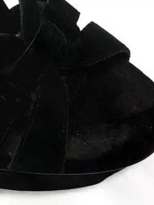 Saint Laurent Tribute Platform Sandals - Black