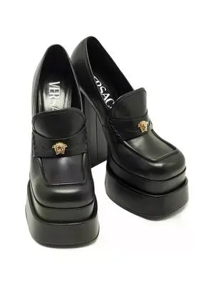Versace Leather Medusa Motif Pumps
