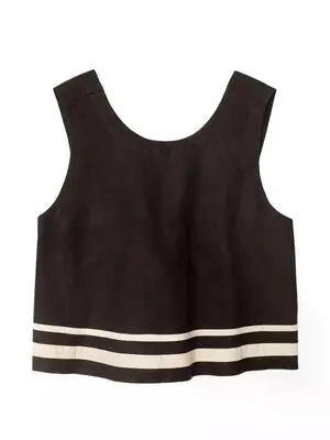 Xirena Sleeveless Top With Striped Trim