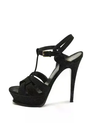 Saint Laurent Tribute Platform Sandals - Black