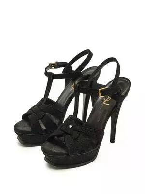 Saint Laurent Tribute Platform Sandals - Black