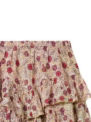 MARANT ETOILE Floral Print Tiered Shorts