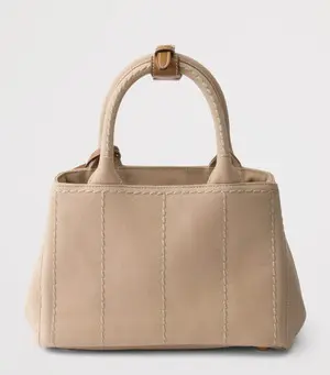 Prada Small Canvas Jardinière Top-handle Bag - Neutral