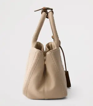 Prada Small Canvas Jardinière Top-handle Bag - Neutral