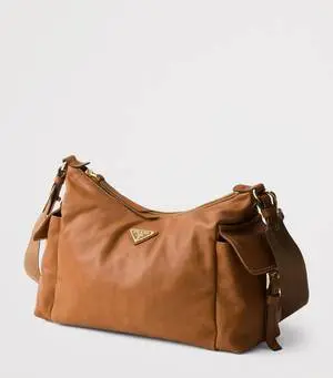 Prada Nappa Leather Explore Shoulder Bag - Brown