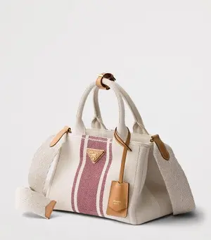 Prada Small Canvas Jardinière Top-handle Bag - Neutral