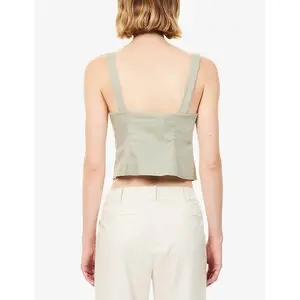 Good American Square Neck Corset Top - Mosswell