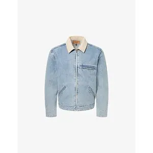 Paige Zip-up Denim Jacket With Classic Collar - Moby