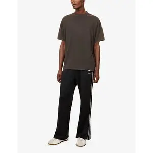 REPRESENT Taped-trim Embroidered Jersey Track Pants