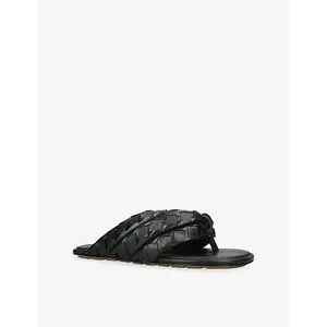 Bottega Veneta Padded Intrecciato Leather Sandals