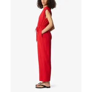 Whistles Sleeveless Drawstring-waist Woven Jumpsuit