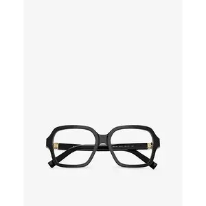 Miu Miu Square Frame Acetate Eyeglasses - Black