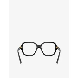 Miu Miu Square Frame Acetate Eyeglasses - Black