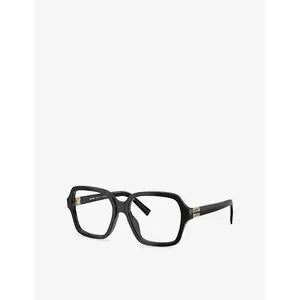 Miu Miu Square Frame Acetate Eyeglasses - Black