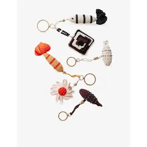 Sandro Handmade Crochet Fish Charm With Gold-tone Hardware - Brown