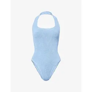 Hunza G Sandy Halter-neck Swimsuit - Cornflower