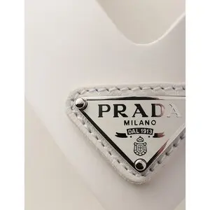 Prada Rubber Thong Sandals With Enamelled Triangle Logo